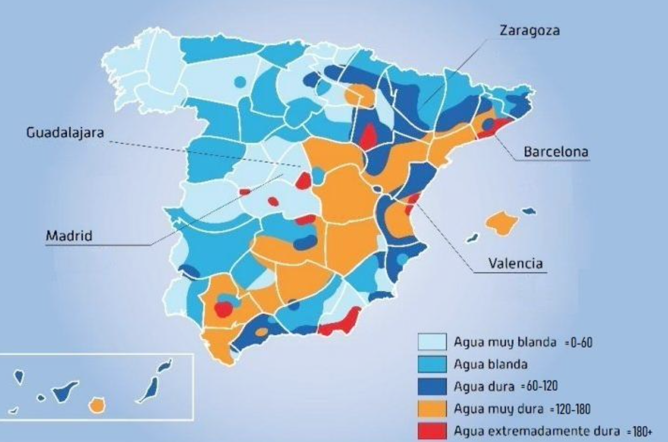 Anáisis de aguas duras y blandas de España | Grupo Beta